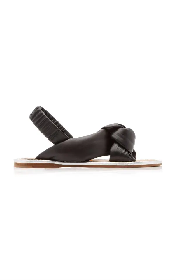 Miu Miu Padded Nappa Leather Sandals - Black