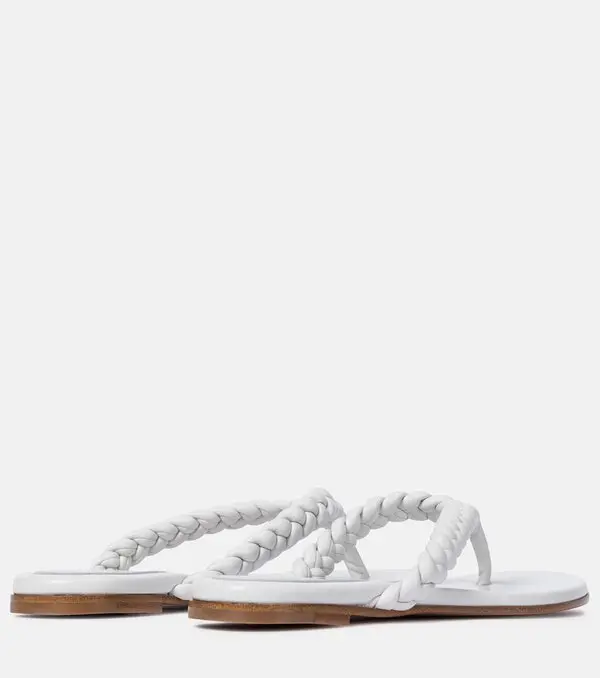 GIANVITO ROSSI Tropea Leather Thong Sandals