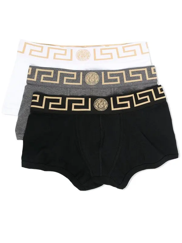 Versace Greca-border Boxer Tri-pack - Black