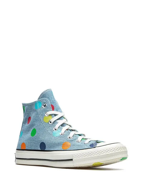 CONVERSE X Golf Wang Chuck 70 Hi Denim Polka Dots Sneakers