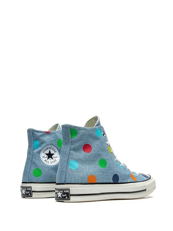 CONVERSE X Golf Wang Chuck 70 Hi Denim Polka Dots Sneakers