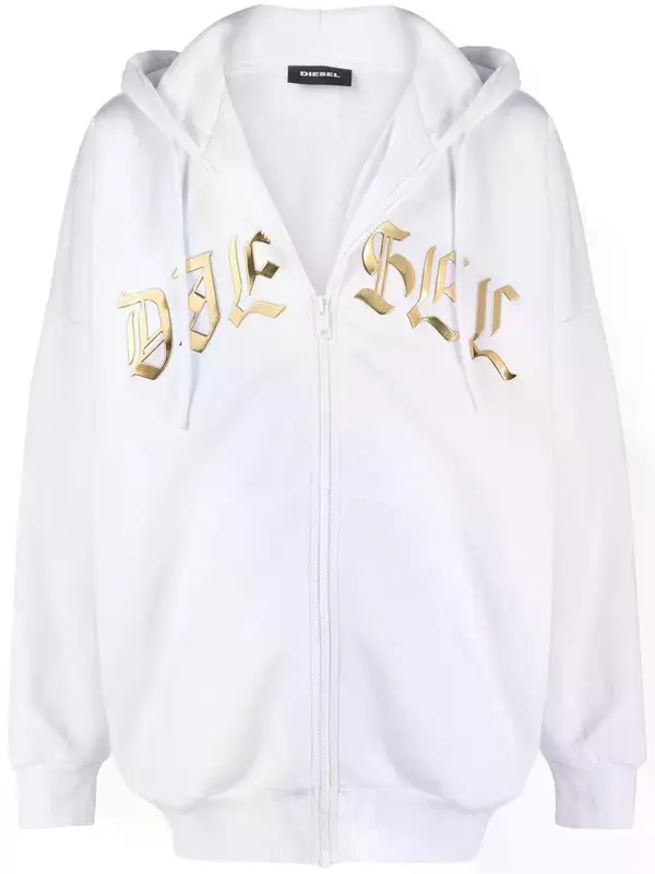 DIESEL® Foil Logo Zip-up Hoodie