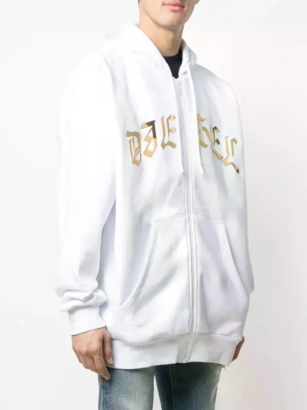 DIESEL® Foil Logo Zip-up Hoodie