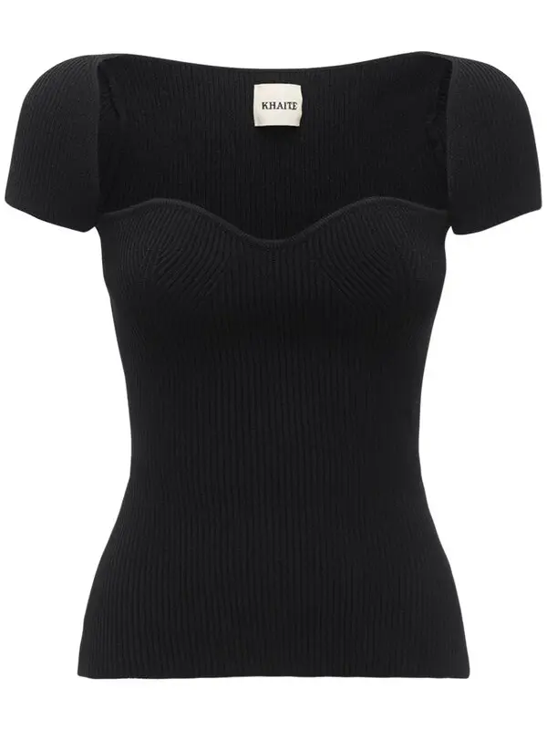 Khaite Ista Cap Sleeve Top
