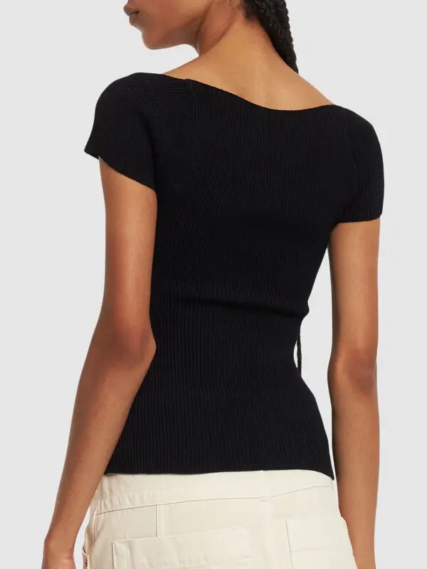 Khaite Ista Cap Sleeve Top