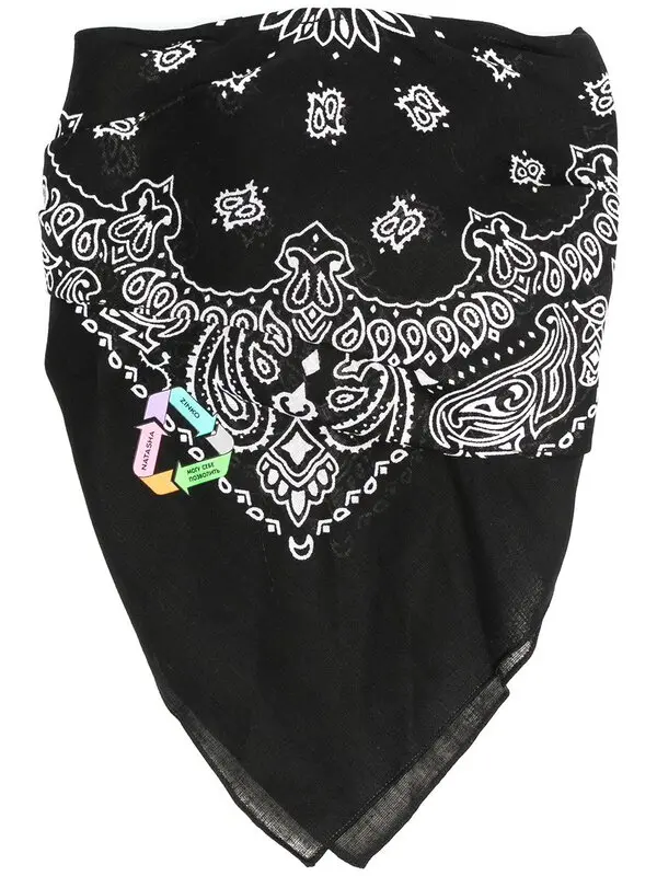 Natasha Zinko Bandana-print Face Mask - Black
