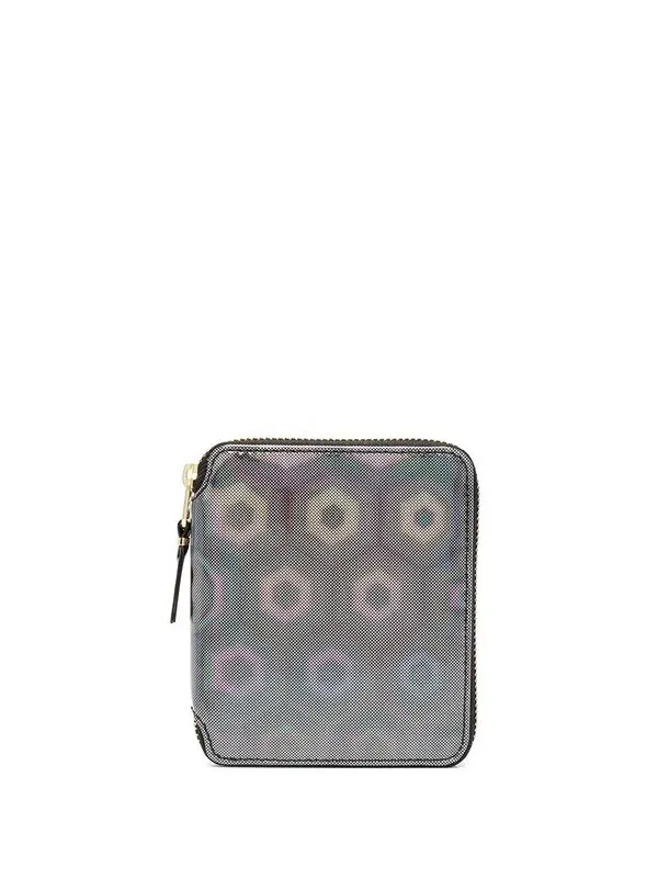 Comme Des Garçons Holographic Zipped Wallet - Black