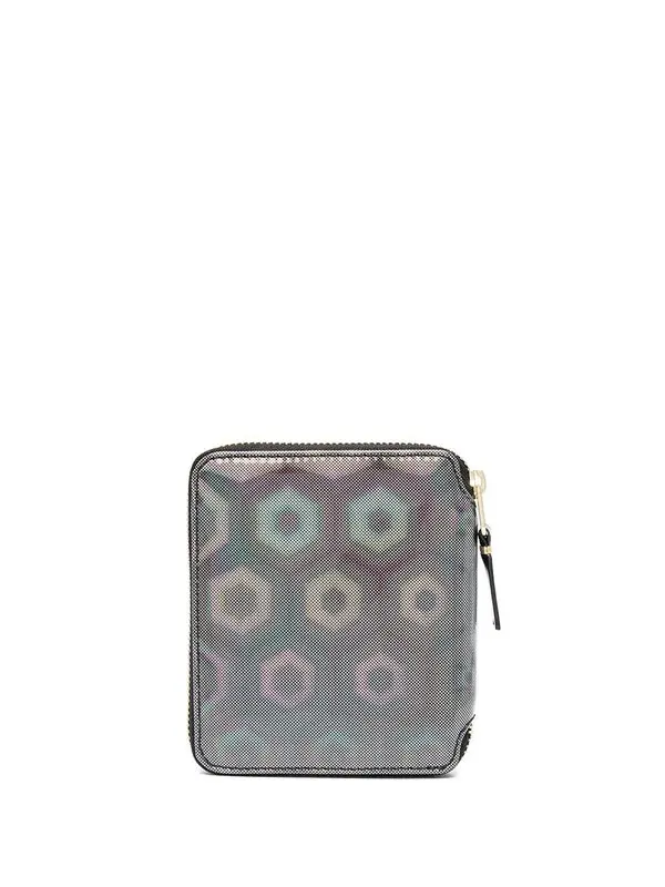 Comme Des Garçons Holographic Zipped Wallet - Black
