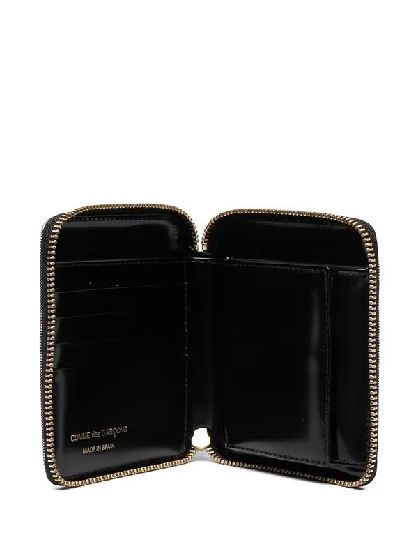 Comme Des Garçons Holographic Zipped Wallet - Black