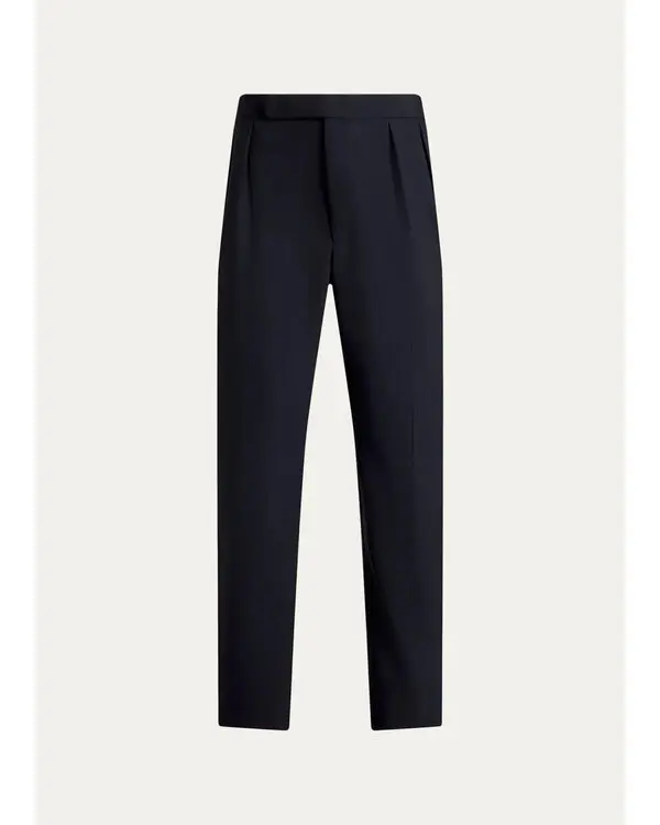 Ralph Lauren Purple Label Gregory Hand-tailored Tuxedo Trousers - Red