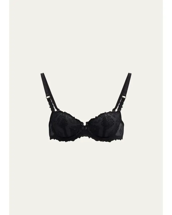 Chantelle Champs Elysees Lace Demi Bra - Black