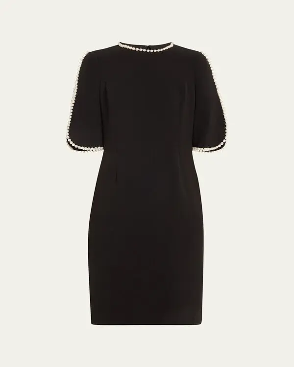 Rickie Freeman For Teri Jon Pearl Trimmed Sheath Dress