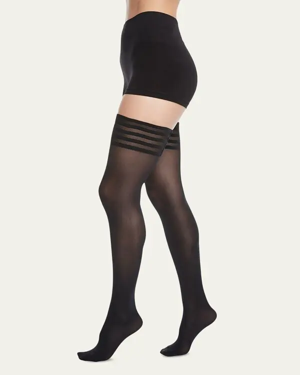 Wolford Velvet De Luxe Stay-up Thigh Highs Stockings - Black