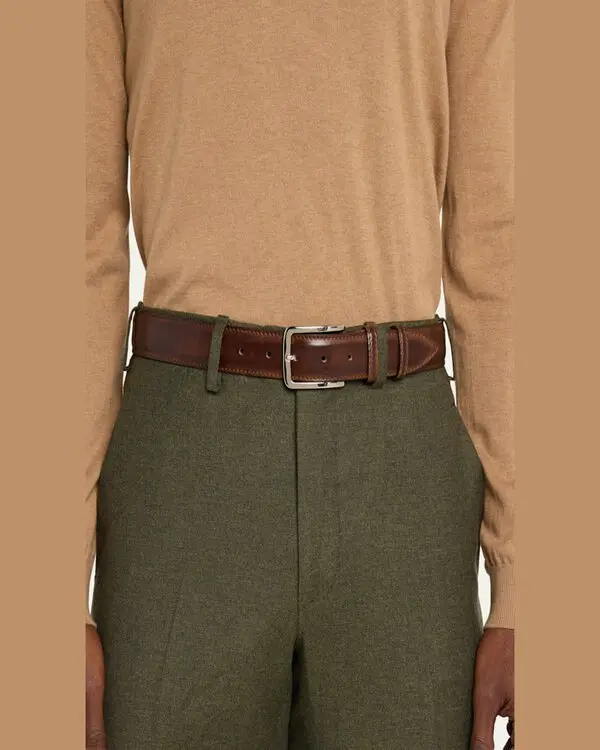 Bontoni 35mm Burnished Leather Belt