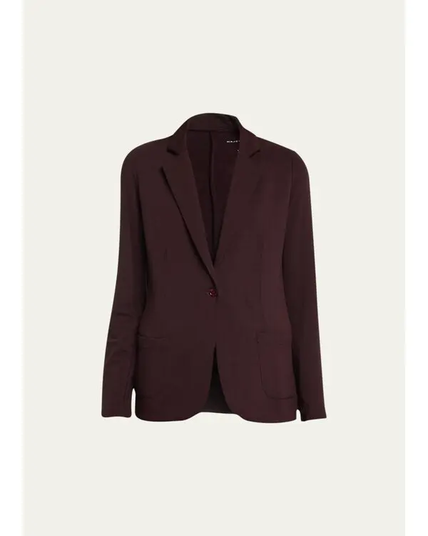 Majestic Filatures French Terry One-button Blazer - Red