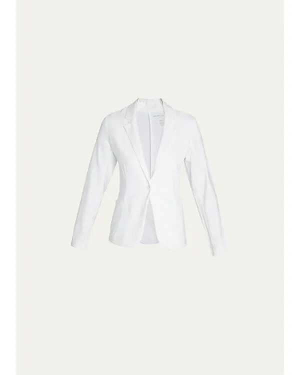Majestic Filatures French Terry One-button Blazer - White