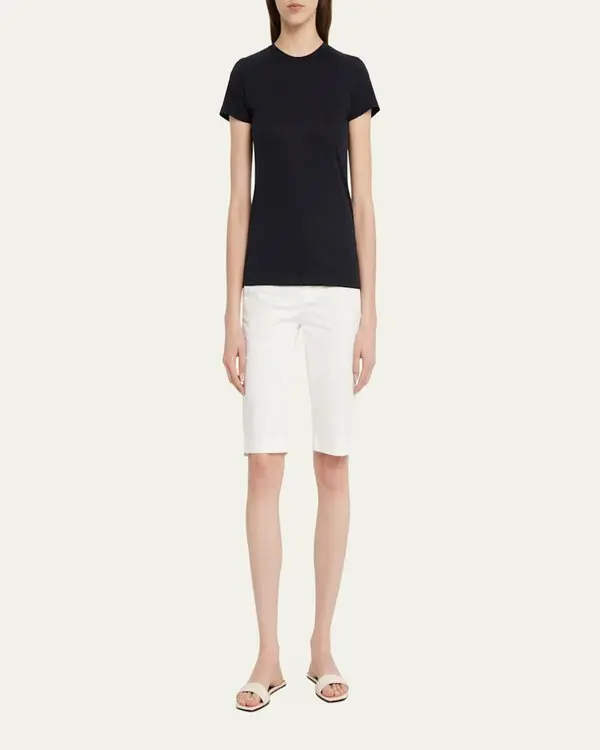 Vince Crewneck Pima Cotton Tee - Coastal