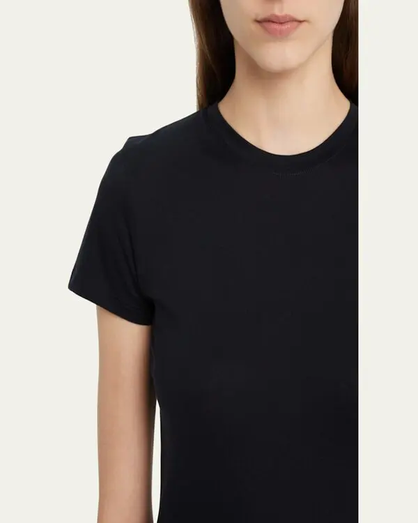 Vince Crewneck Pima Cotton Tee - Coastal