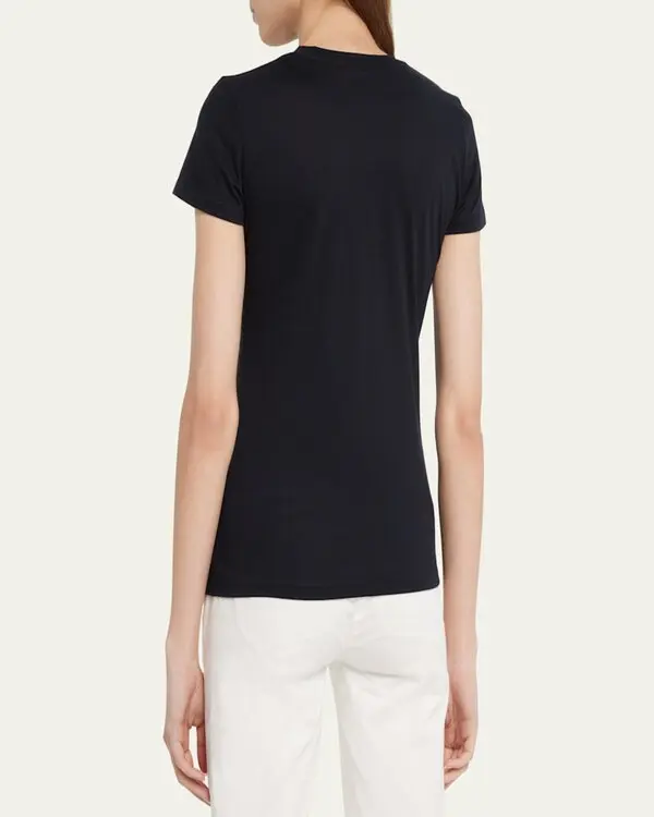 Vince Crewneck Pima Cotton Tee - Coastal