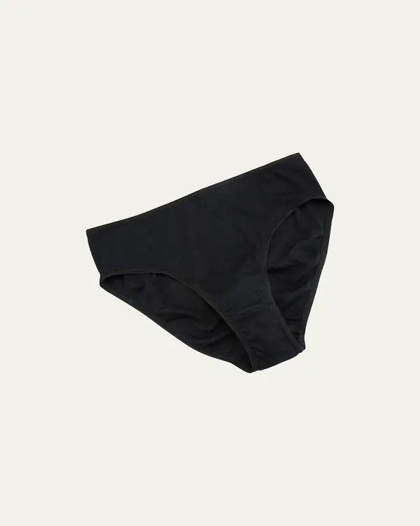 Hanro Cotton Seamless High-leg Briefs - Black