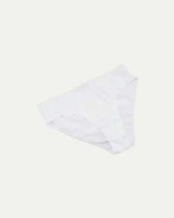 Hanro Cotton Seamless High-leg Briefs - White