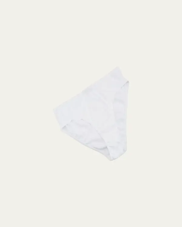 Hanro Cotton Seamless High-leg Briefs - White