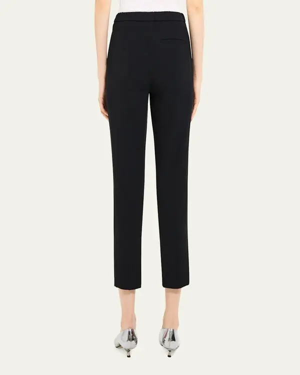 Theory Treeca Cropped Pull-on Pants - Black
