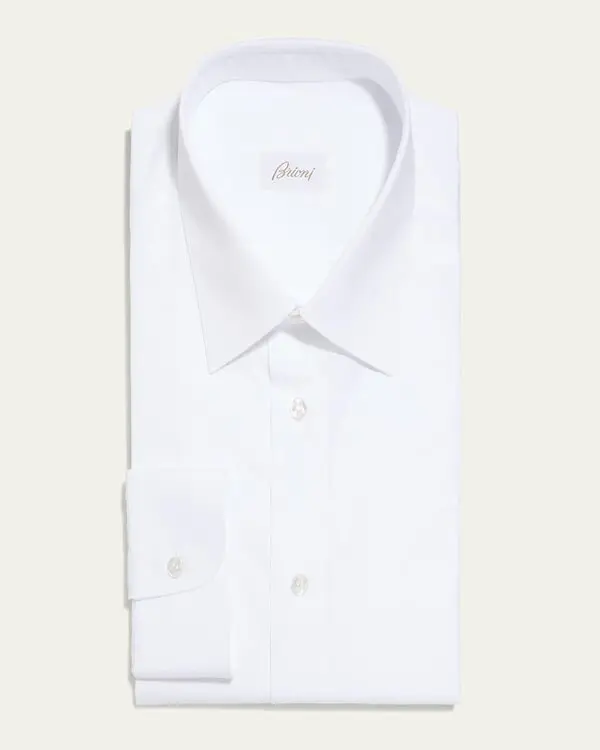Brioni Wardrobe Essential Solid Dress Shirt - White