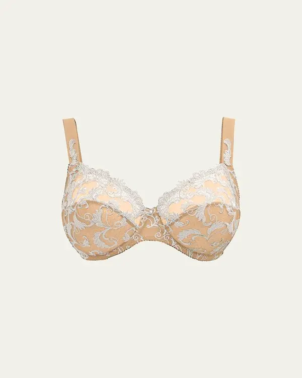 Lise Charmel Guipure Charming 3-part Full-cup Bra - Amber Nacre