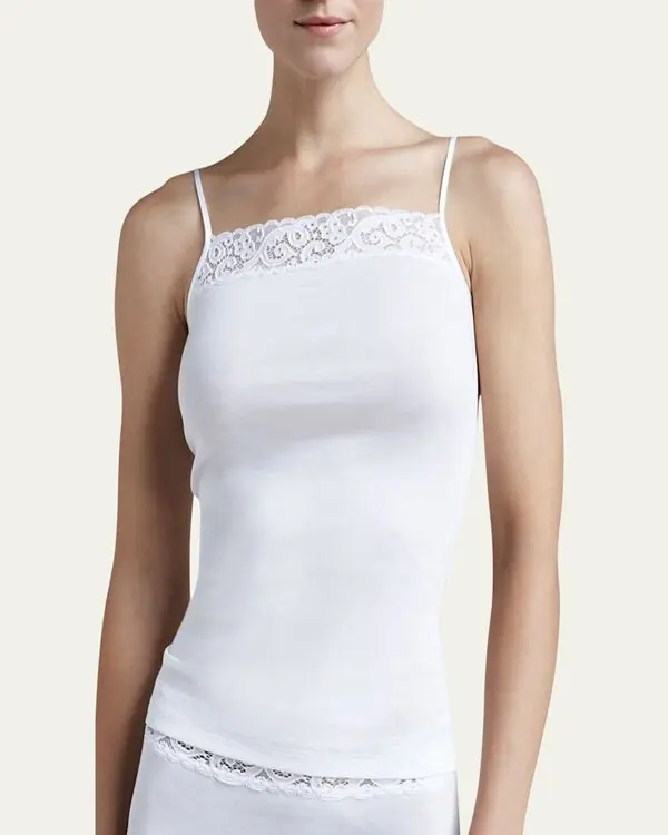 Hanro Moments Lace-trimmed Camisole - White
