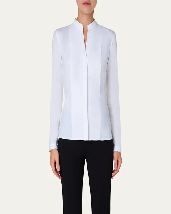 Akris Long-sleeve Blouse - Cream