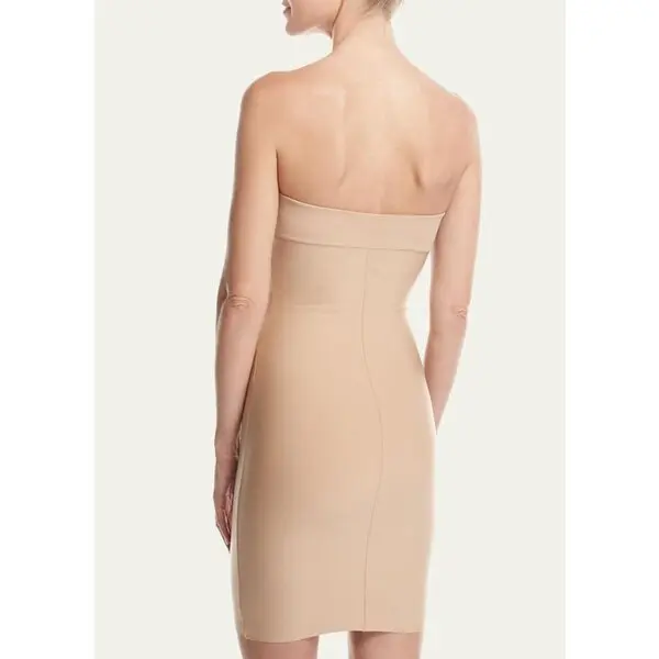 Commando Two-faced Tech Strapless Control Shapewear Slip - Beige