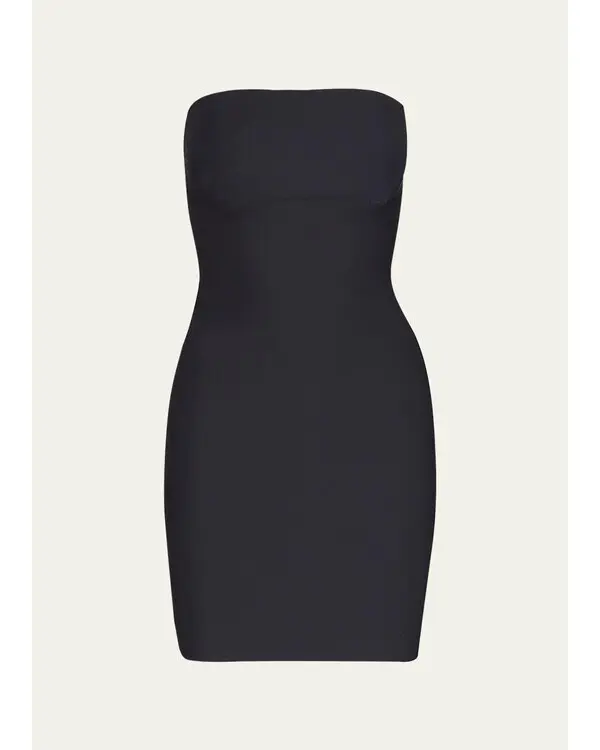 Commando Two-faced Tech Strapless Control Shapewear Slip - Black