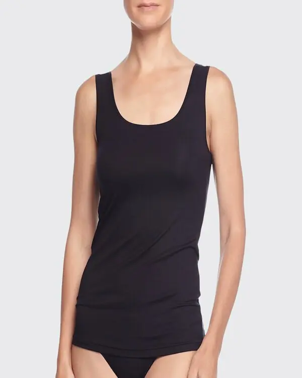 Hanro Soft Touch Knit Tank Top - Black