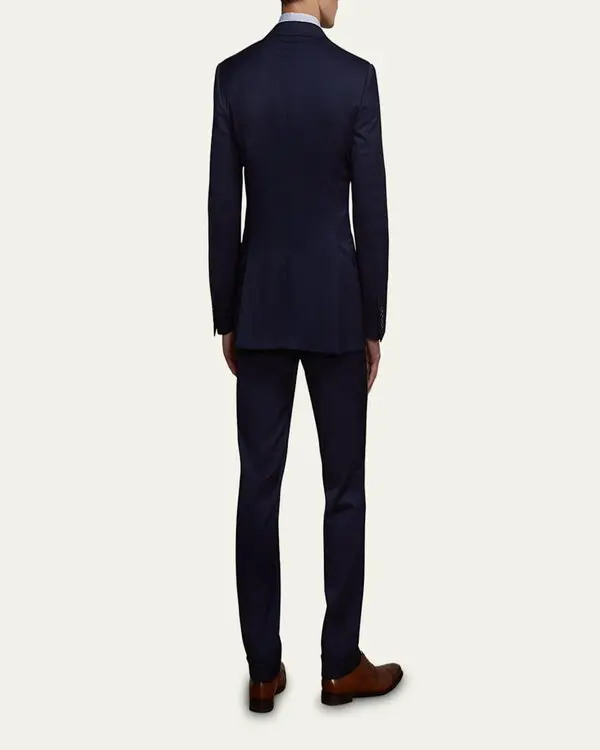 Ralph Lauren Purple Label Gregory Hand-tailored Wool Serge Suit - Blue