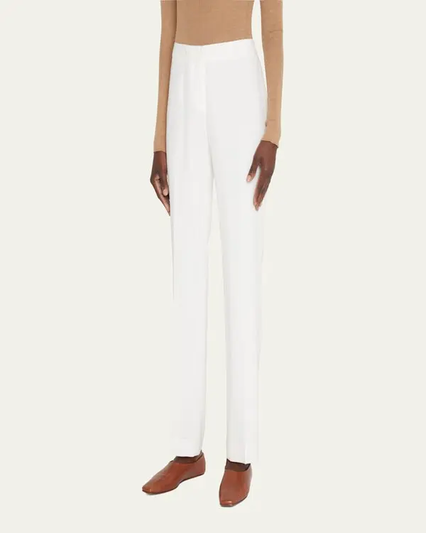 Lafayette 148 New York Barrow Crepe Pants - Cloud