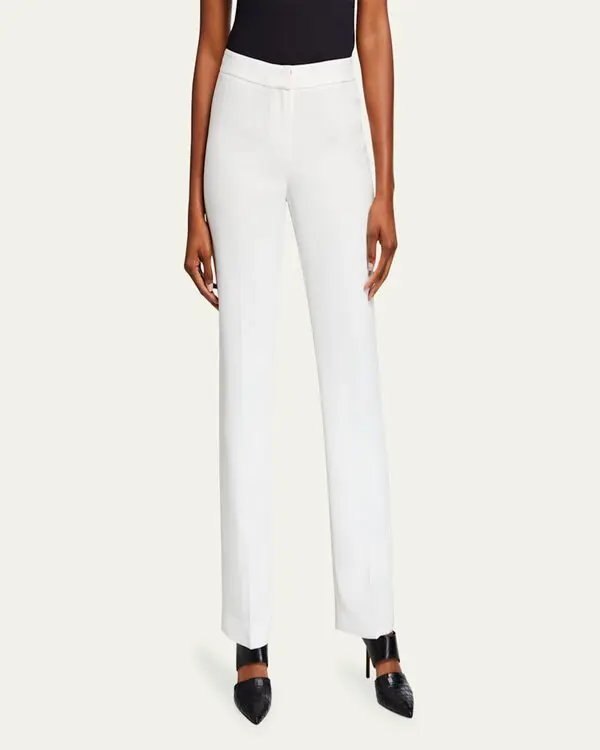 Lafayette 148 New York Barrow Crepe Pants - Cloud