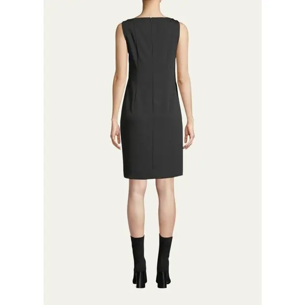 Akris Silk Crepe Shift Dress - Black