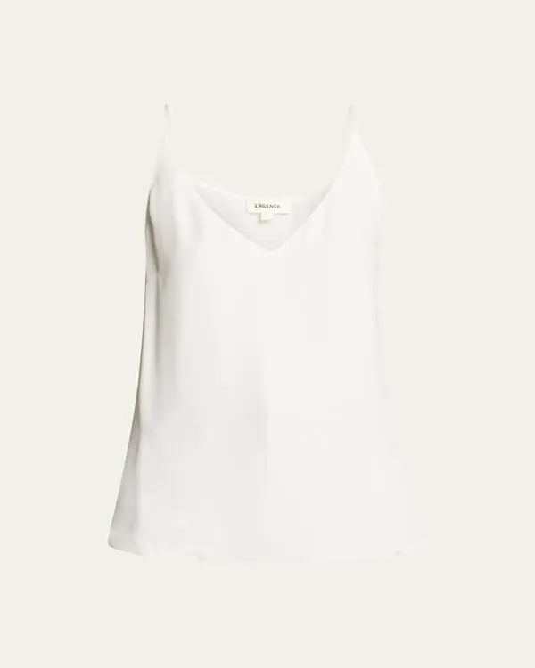 L'Agence Gabriella Silk Tank - Ivory