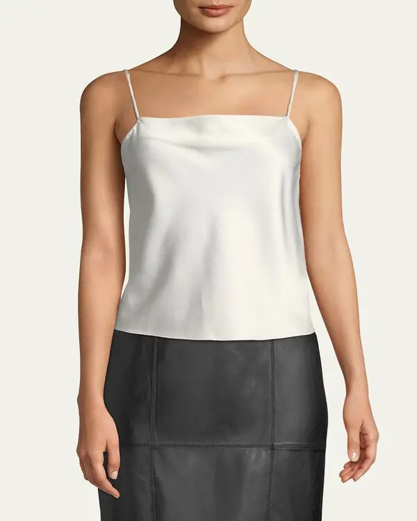 Alice + Olivia Harmon Drapey Tank - Off White