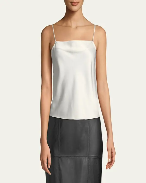 Alice + Olivia Harmon Drapey Tank - Off White