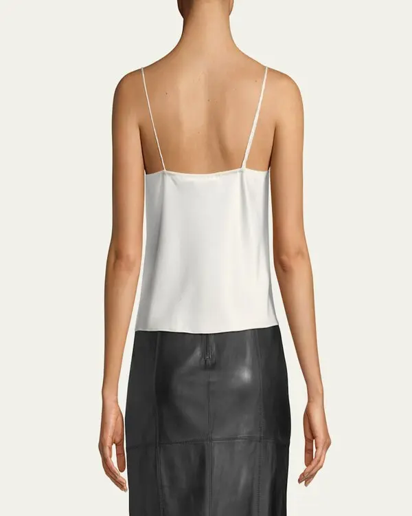 Alice + Olivia Harmon Drapey Tank - Off White