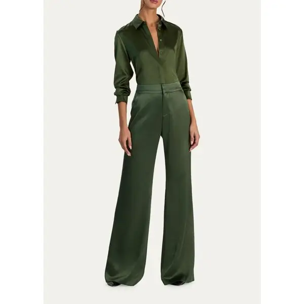 Alice + Olivia Dylan High-rise Wide-leg Pants