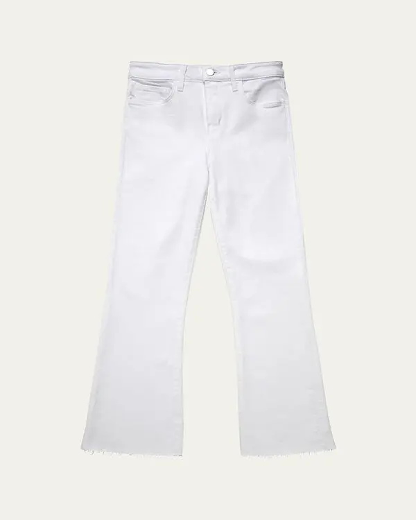 L'Agence Kendra High-rise Flare Jeans - Blanc