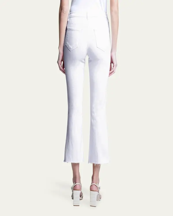 L'Agence Kendra High-rise Flare Jeans - Blanc