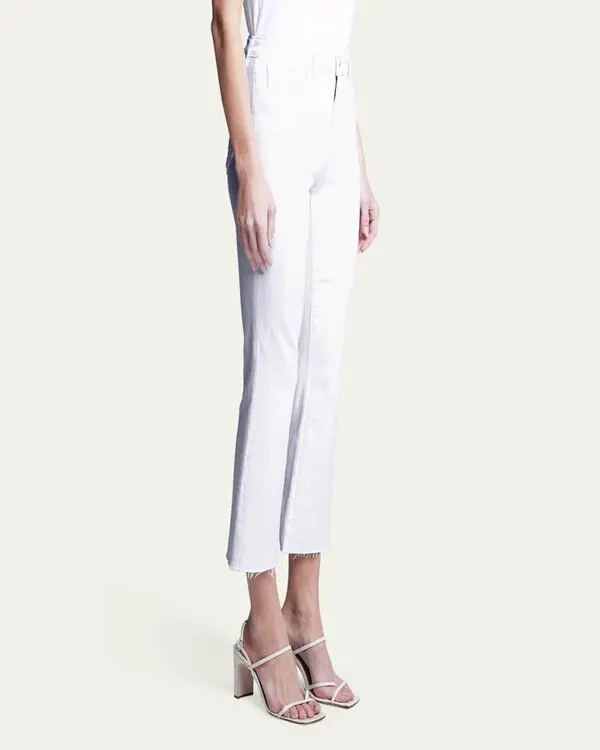 L'Agence Kendra High-rise Flare Jeans - Blanc