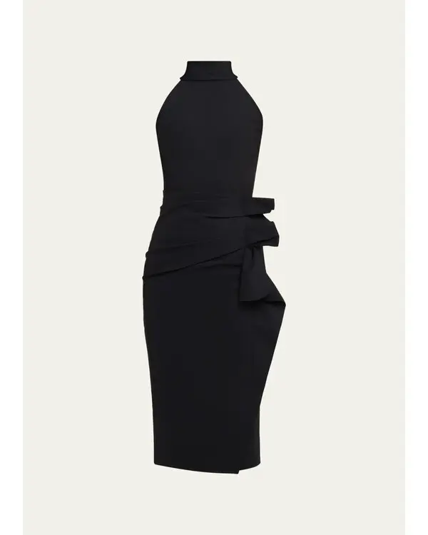 Chiara Boni La Petite Robe Sleeveless Halter Ruched Dress