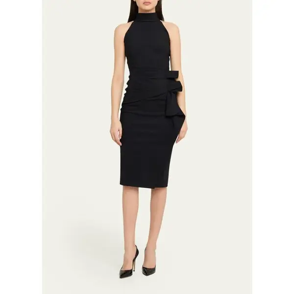 Chiara Boni La Petite Robe Sleeveless Halter Ruched Dress
