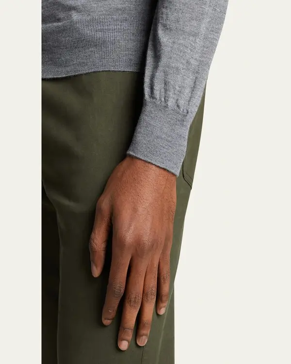 Bergdorf Goodman Crewneck Cashmere Sweater - Medium Gray