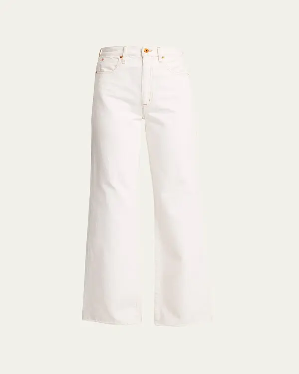SLVRLAKE Grace Soft Cotton Pants - Natural Wh